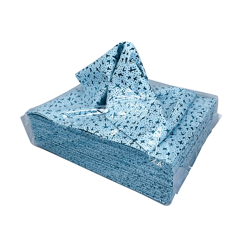 70GSM Crowsfoot Blue Meltblown Wipes - PHX